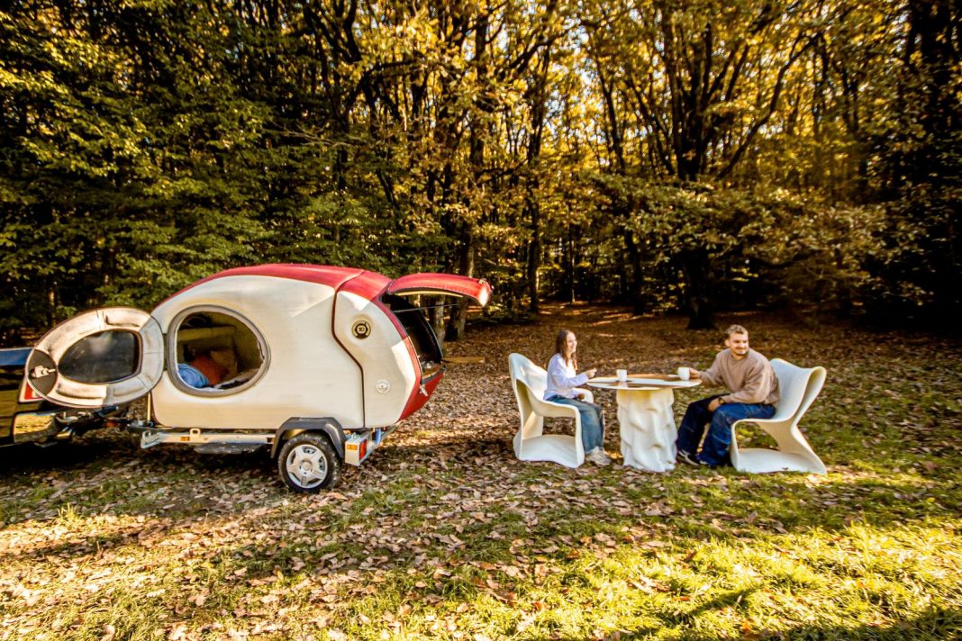 3D-printed camper offers compact camping solution for a family of three