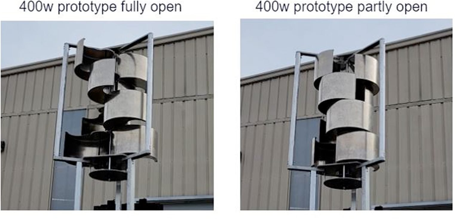 Vertical axis wind turbine with unique furling mechanism for high-wind ...