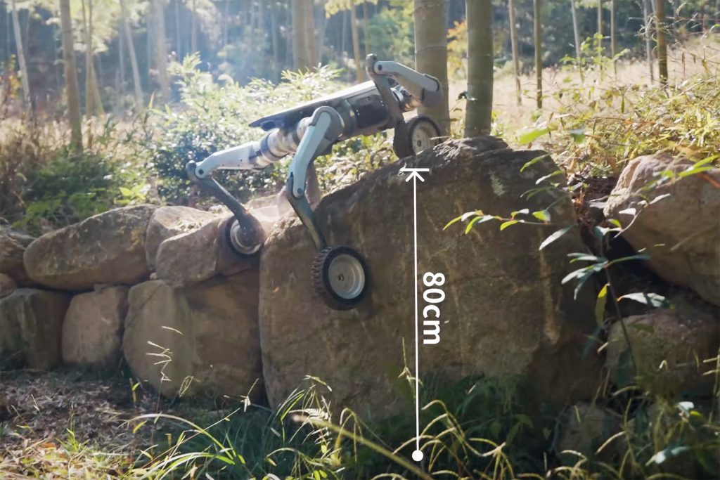 Wheeled robodog tackles extreme terrain at high speed