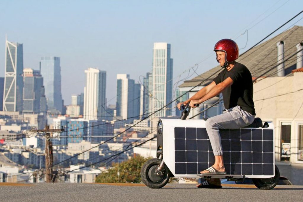 Solar scooter offers 18-mile daily range extension through sunlight