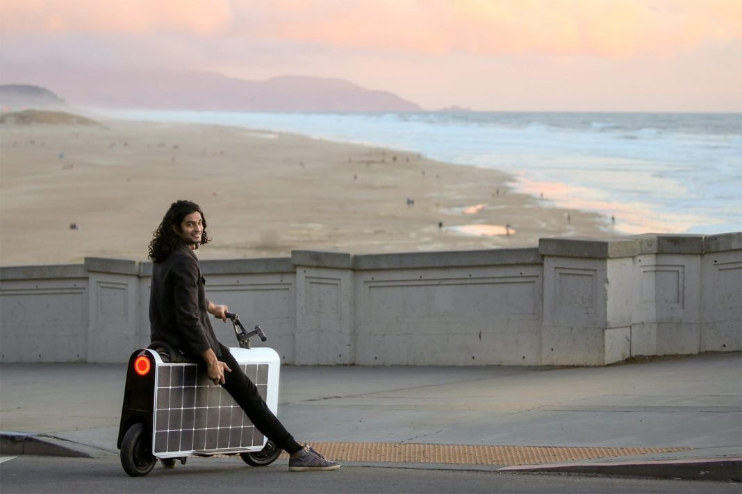 Solar scooter offers 18-mile daily range extension through sunlight