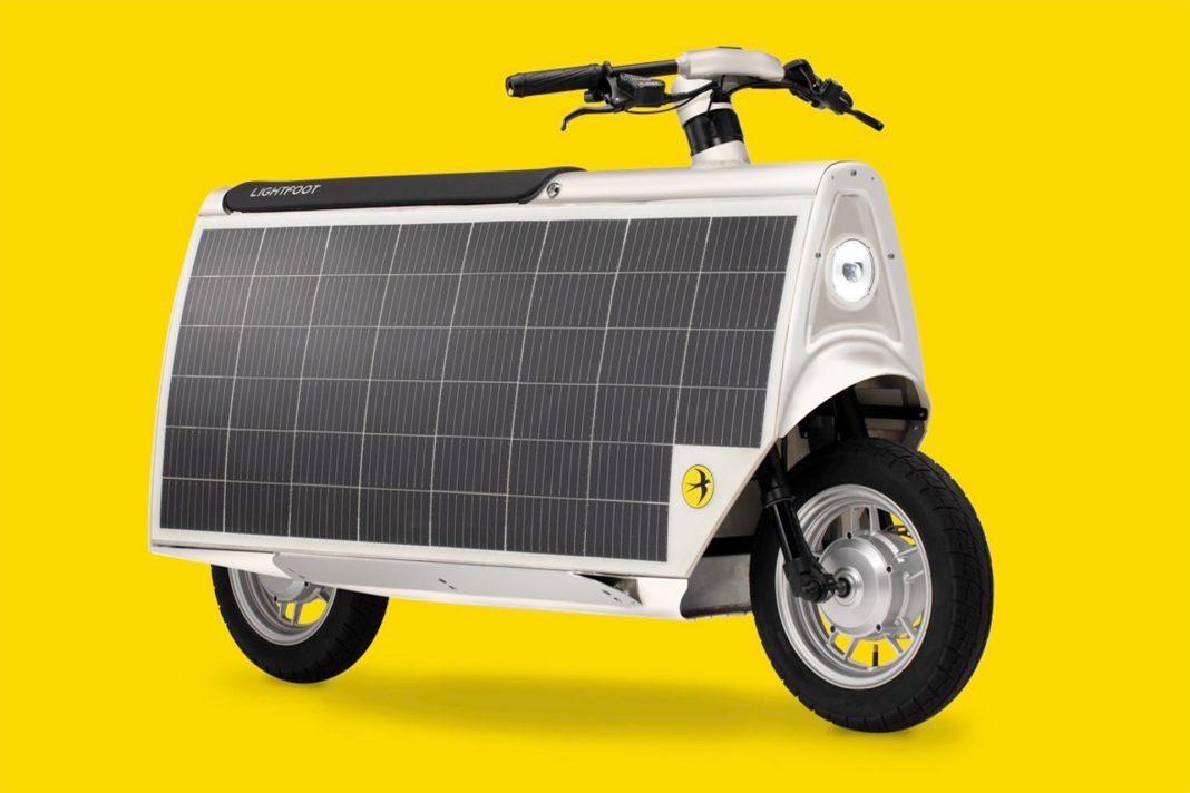 Solar scooter offers 18-mile daily range extension through sunlight