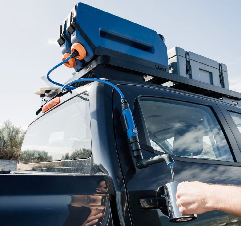 Vaast G-Series water tank is a sleek, functional solution for car camping