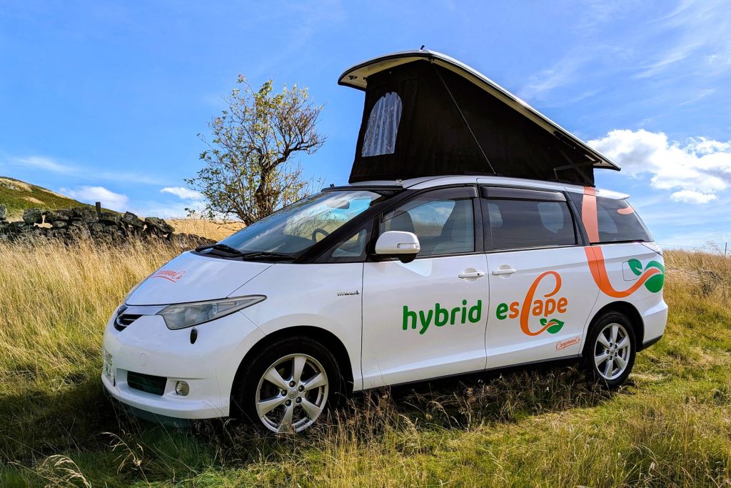 Efficient Toyota Prius-powered camper minivan at budget-friendly price
