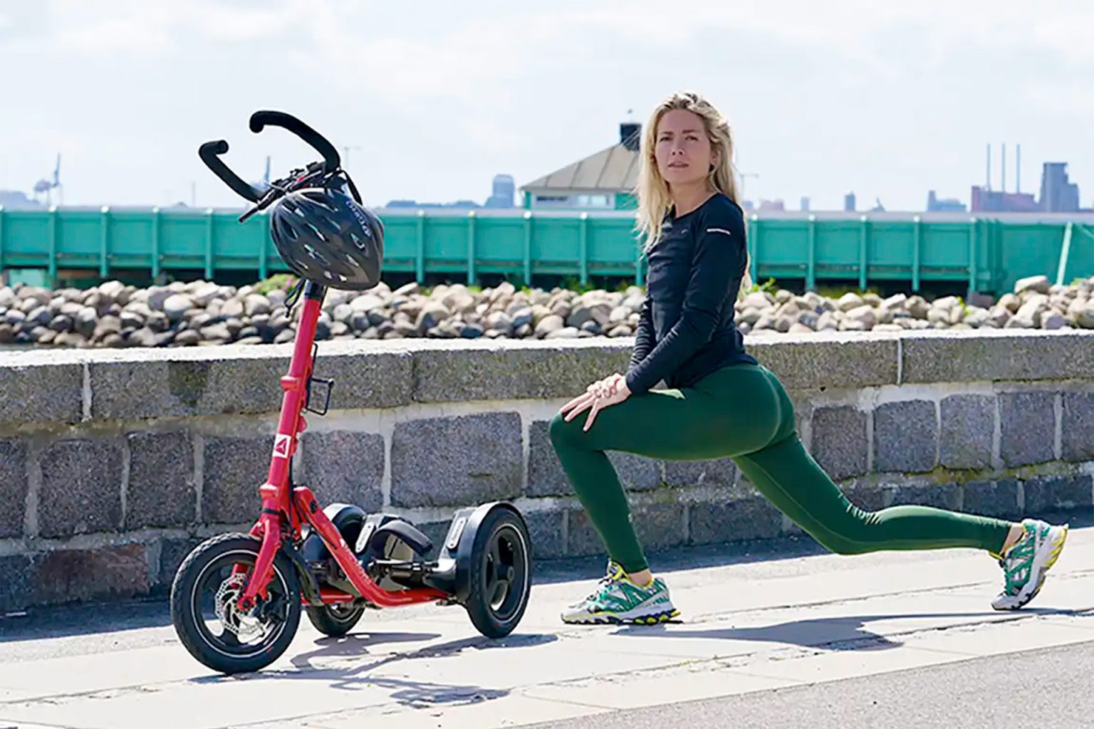 3-wheeled step machine combines fitness and mobility