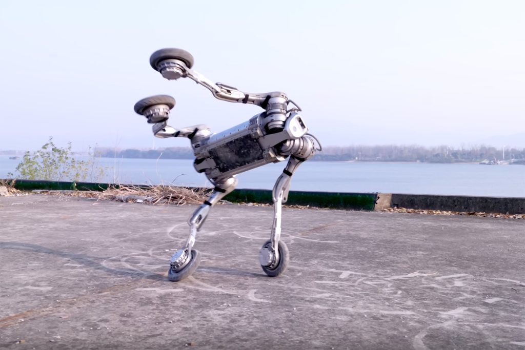 Robot dog stuns with handstand and acrobatic moves