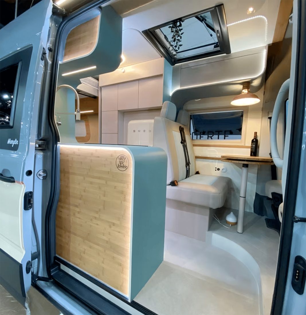 Vintage design meets modern tech in this masterful camper van
