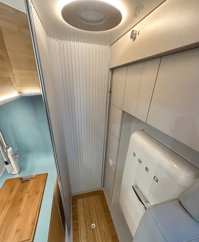 Vintage design meets modern tech in this masterful camper van