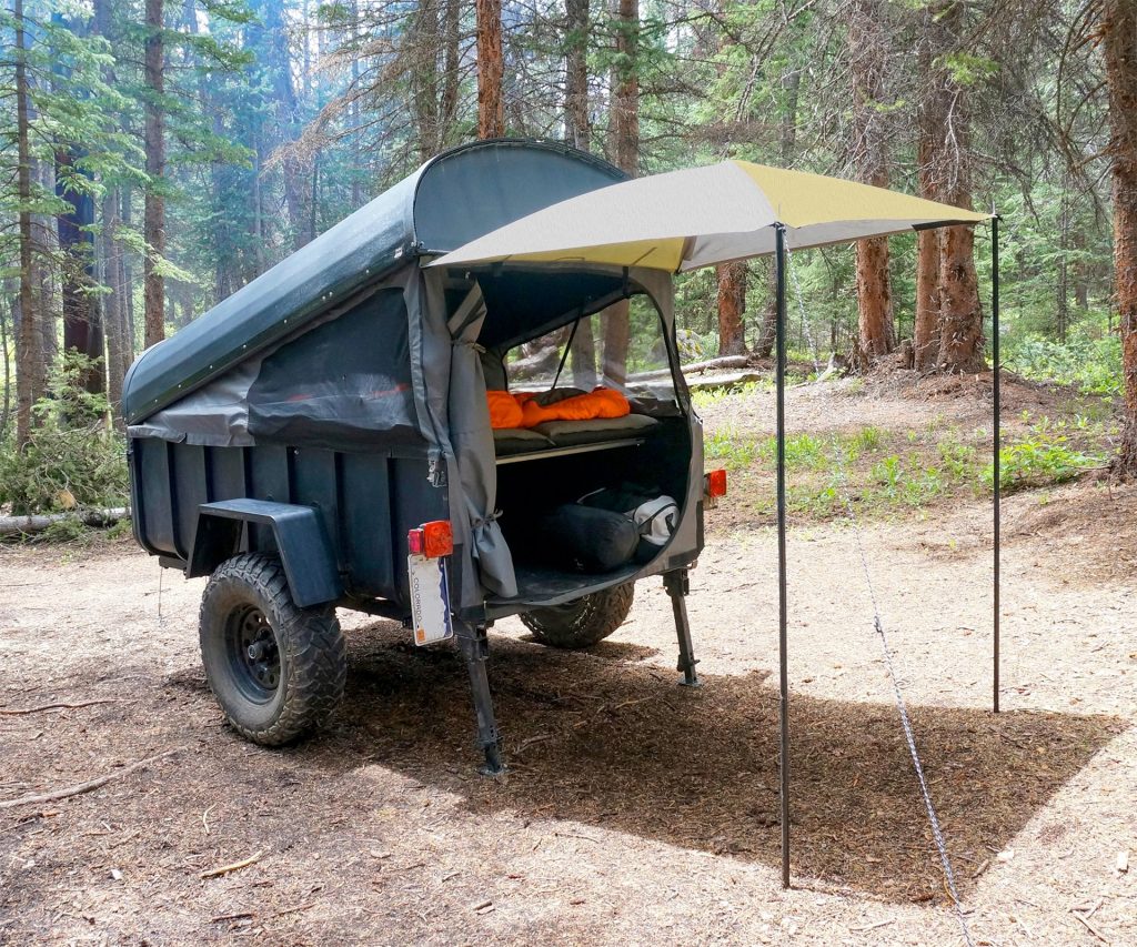 Simple pop-up Crashpad camper is the simplest tiny trailer on wheels