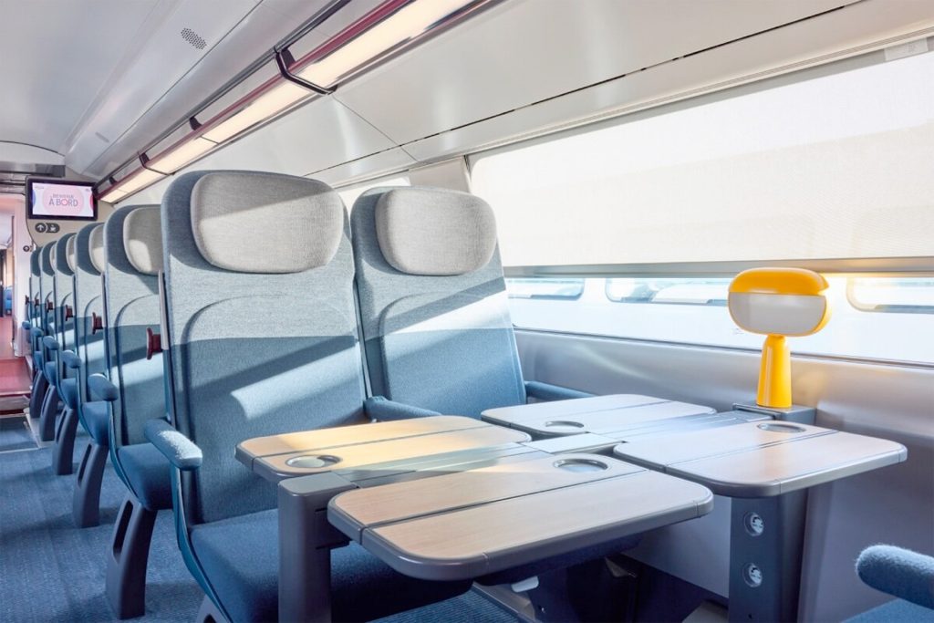 Nendo's river-inspired design for SNCF’s fifth-generation TGV train