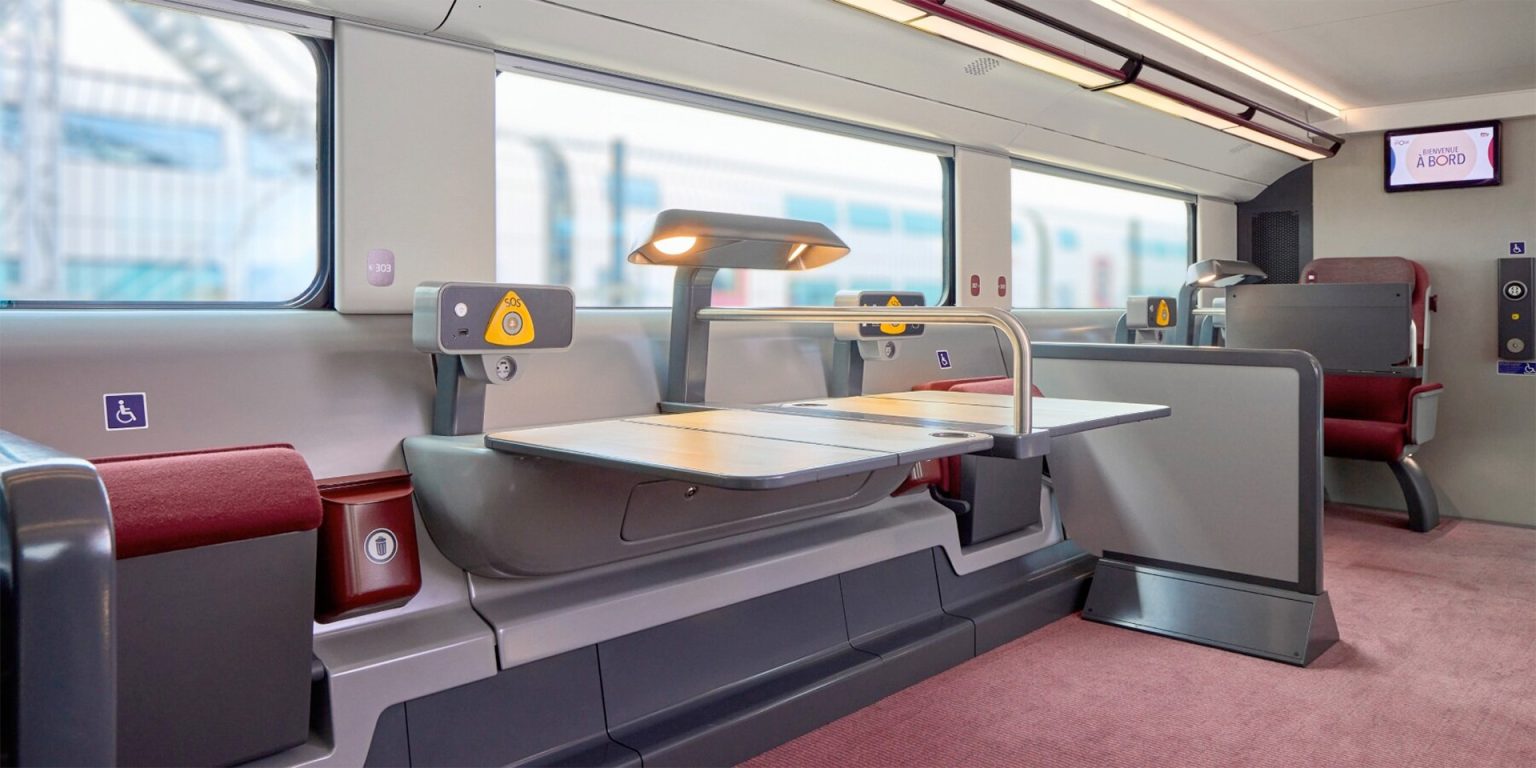 Nendo's river-inspired design for SNCF’s fifth-generation TGV train