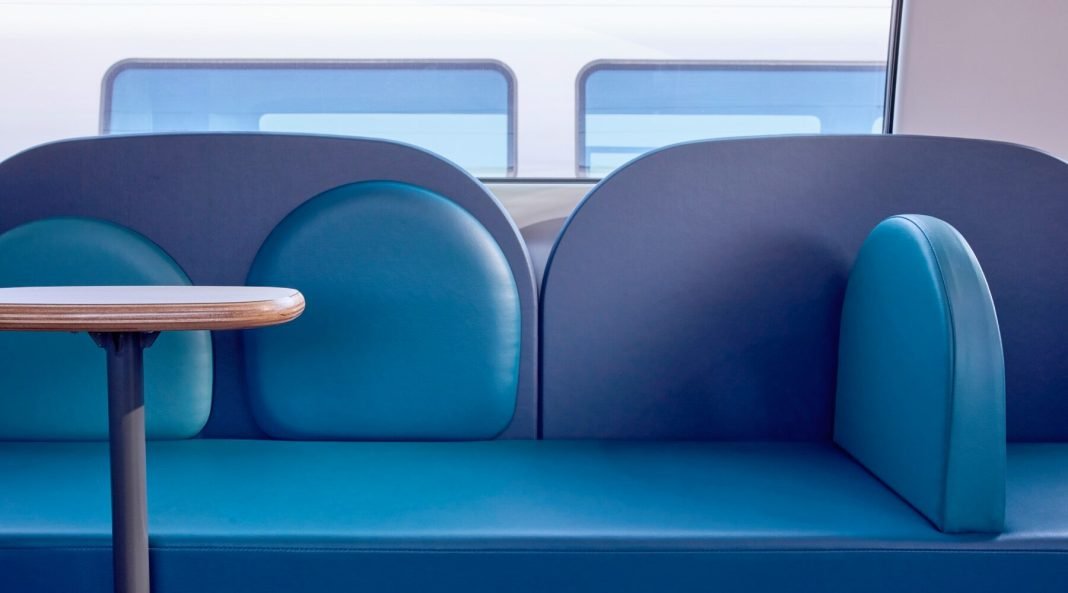 Nendo's river-inspired design for SNCF’s fifth-generation TGV train