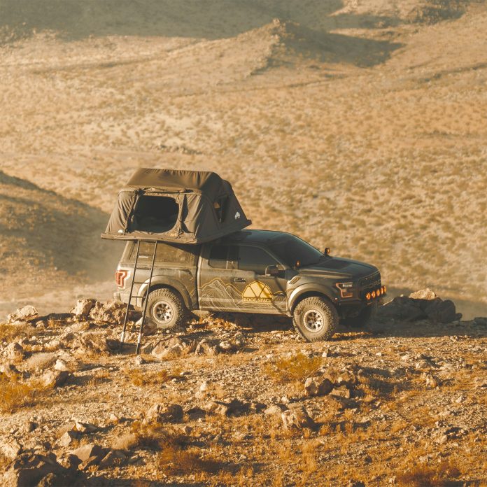Expandable hardshell rooftop tent with a spacious double-deck design