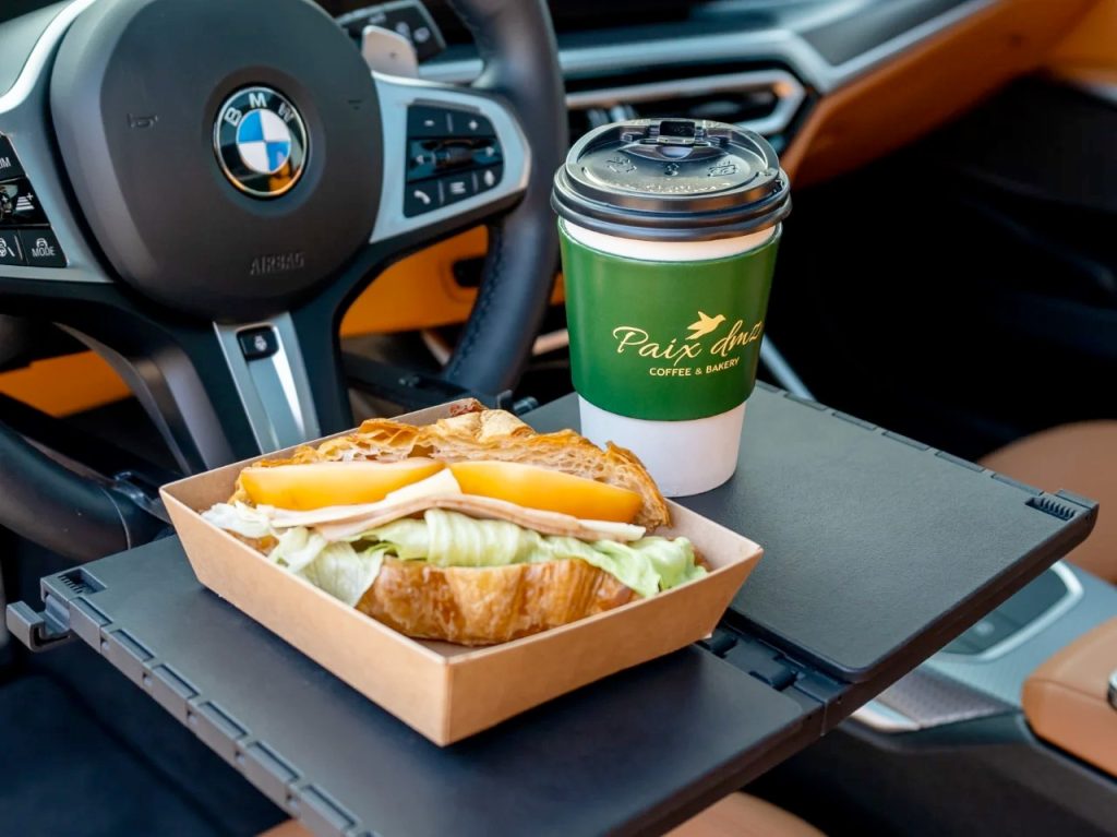 Caro Stand & Table turns your car into a portable workspace