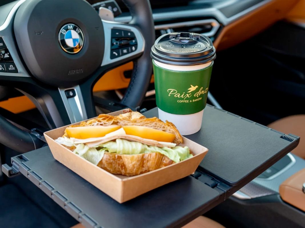 Caro Stand & Table turns your car into a portable workspace