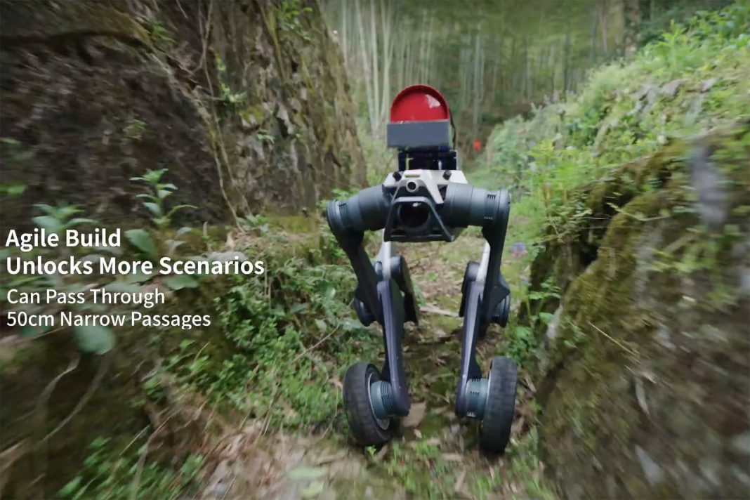 Wheeled robodog Lynx M20 takes on extreme industrial terrain