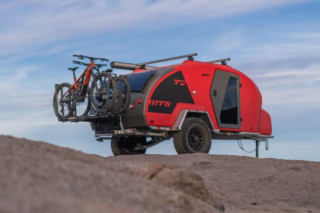 Clever teardrop trailer is a dedicated mobile base camp for mountain bikers