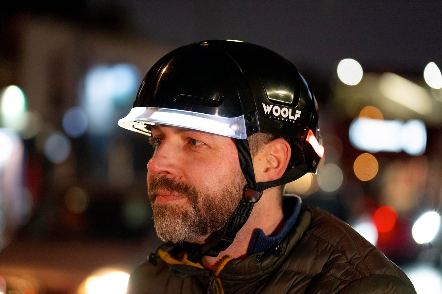 Woolf bike helmet combines foldable convenience with smart safety features