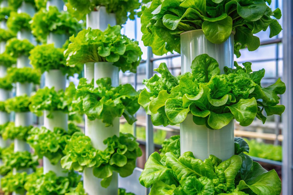 Vertical farming with aeroponic towers offers a clean, space-saving way ...